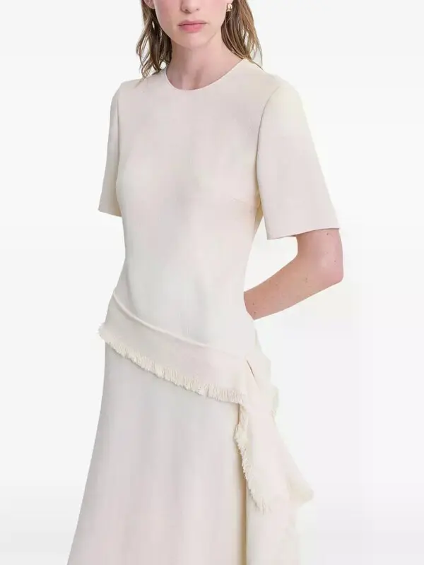 FFORME Crepe Frayed Maxi Dress
