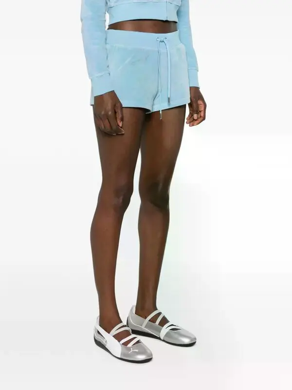 SPORTY & RICH X Juicy Couture Velour Shorts - Blue