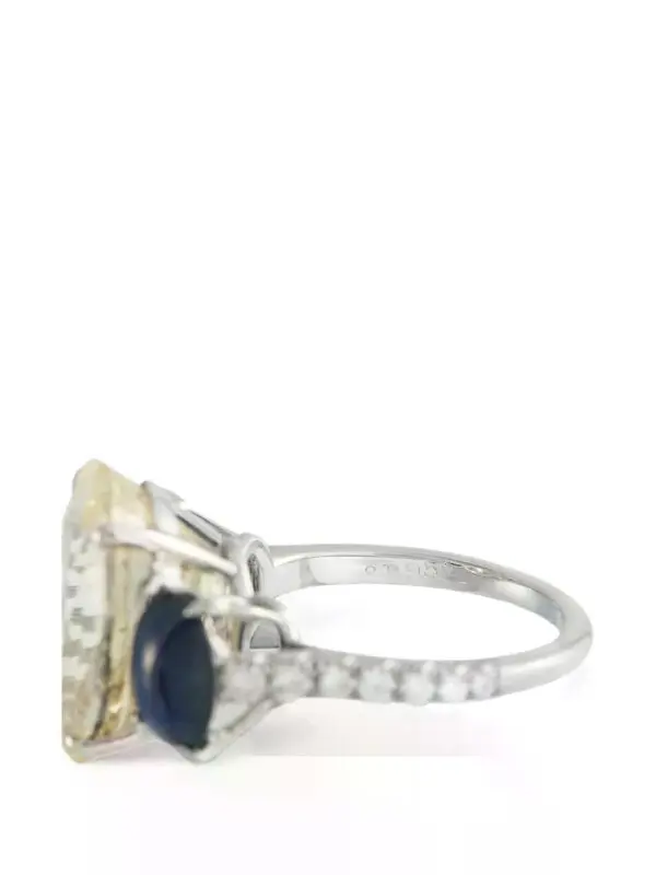 LB EXCLUSIVE Sapphire And Diamond Platinum Ring