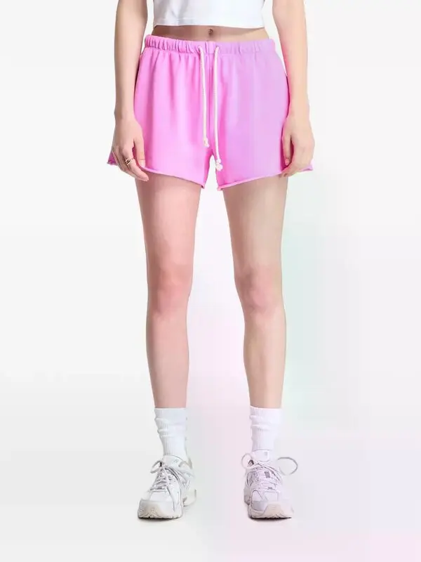 Gap Drawstring Raw-edge Mini Shorts - Pink