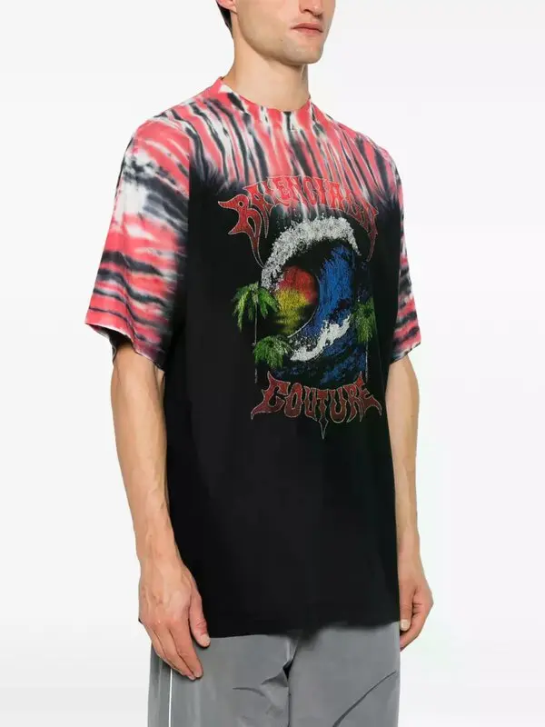 Balenciaga Tie-dye Graphic-print T-shirt