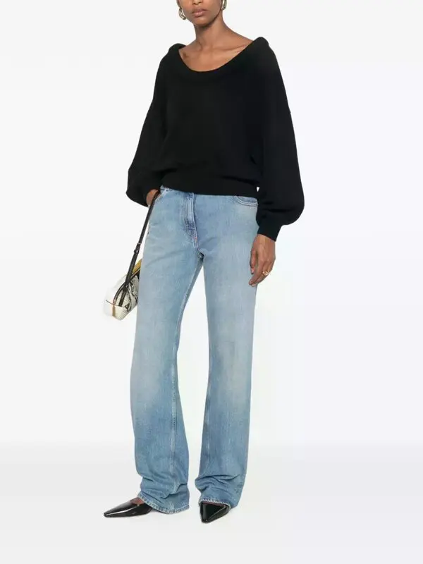 LISA YANG Doria Off-shoulder Sweater - Black