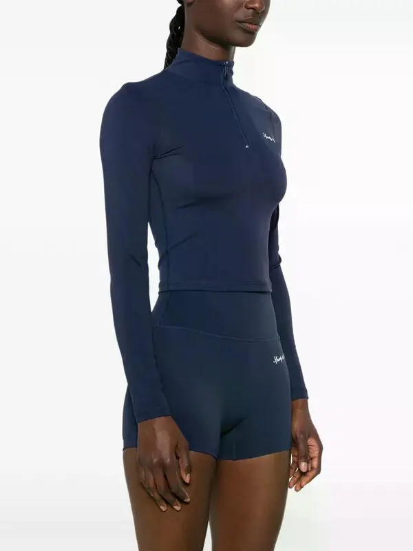 SPORTY & RICH Signature Logo Quarter-zip Performance Top