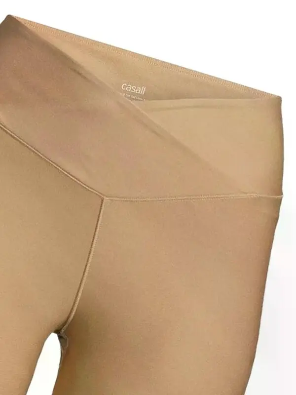 CASALL Crossover-waistband Logo-print Leggings
