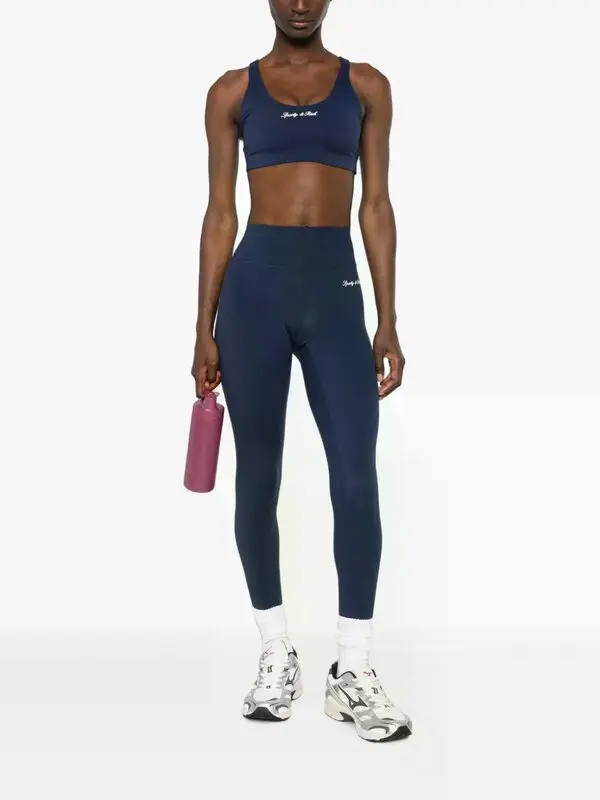 SPORTY & RICH Logo-print Performance Leggings