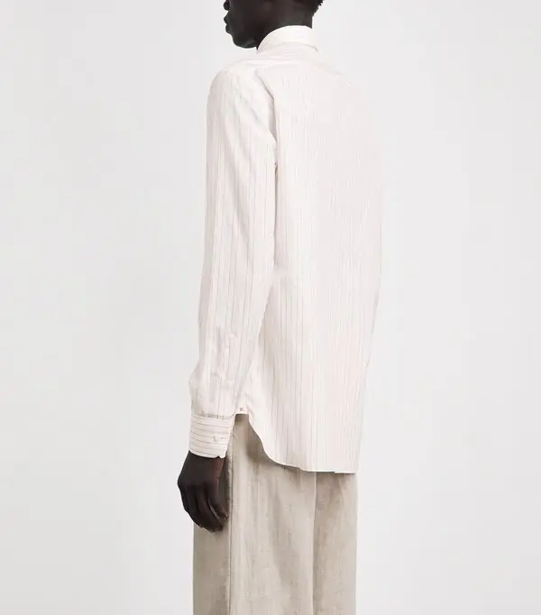 Isaia Cotton Stripe Mix Shirt