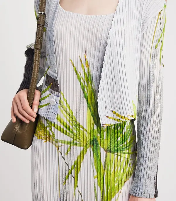 Issey Miyake Pleats Cardigan With Urban Jungle Print