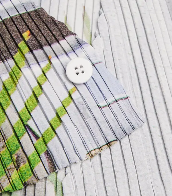 Issey Miyake Pleats Cardigan With Urban Jungle Print
