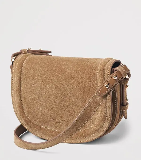 ASPINAL OF LONDON Suede Stella Cross-body Satchel