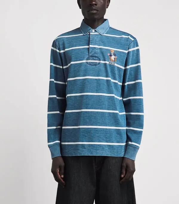 Polo Ralph Lauren Stripe Polo Bear Rugby Shirt