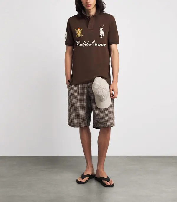 Polo Ralph Lauren Mesh Signature Logo Polo Shirt - Brown