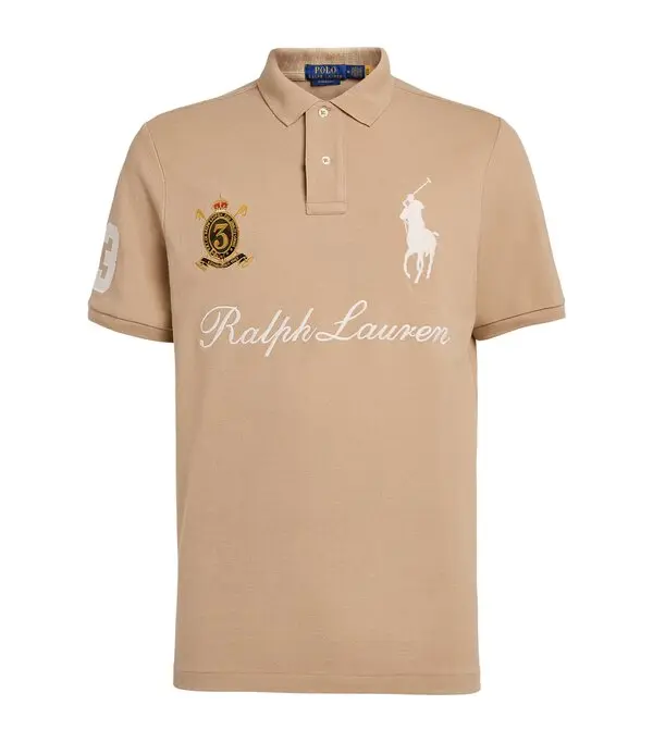 Polo Ralph Lauren Mesh Signature Logo Polo Shirt - Beige