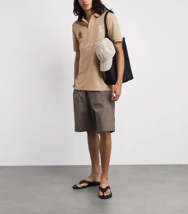 Polo Ralph Lauren Mesh Signature Logo Polo Shirt - Beige