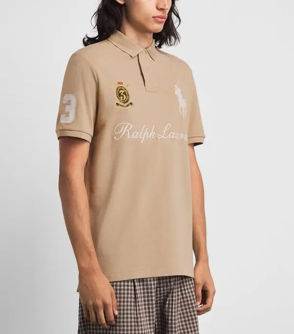 Polo Ralph Lauren Mesh Signature Logo Polo Shirt - Beige