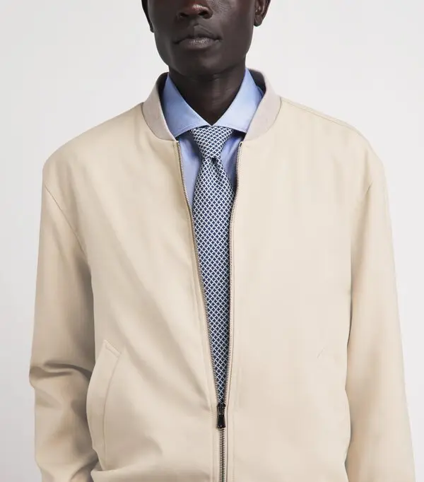 Isaia Silk Houndstooth Jacquard Tie