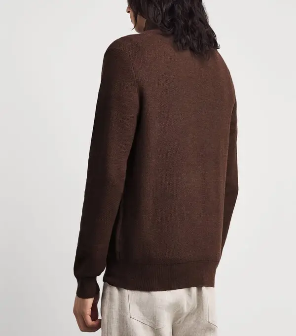 Polo Ralph Lauren Cotton Half-zip Sweater - Brown