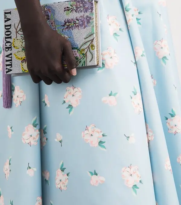 LEO LIN Floral Nora Strapless Gown
