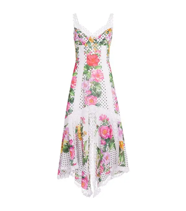 Charo Ruiz Ibiza Floral Rosario Midi Dress - White