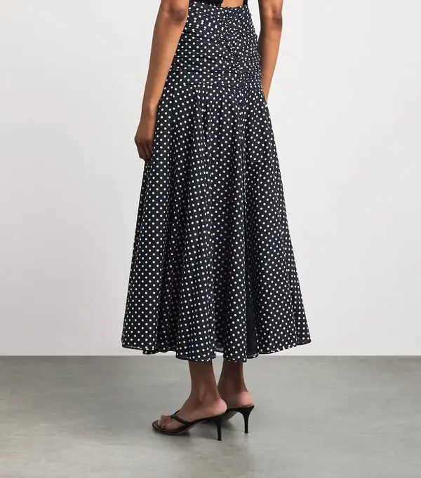 Charo Ruiz Ibiza Polka Dot Chiffon Maxi Skirt