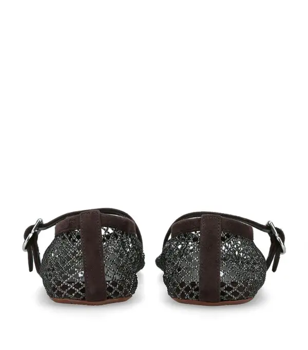 Alaïa Suede Mesh Ballet Flats