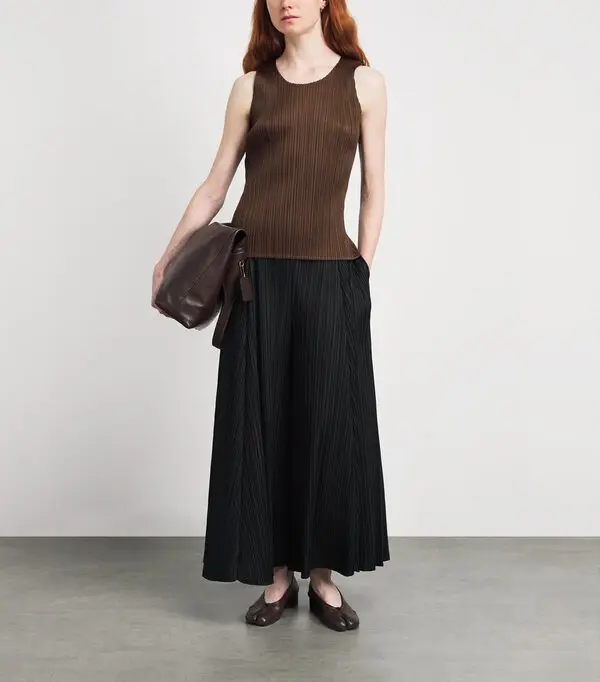 Issey Miyake Sleeveless Pleated Tank Top