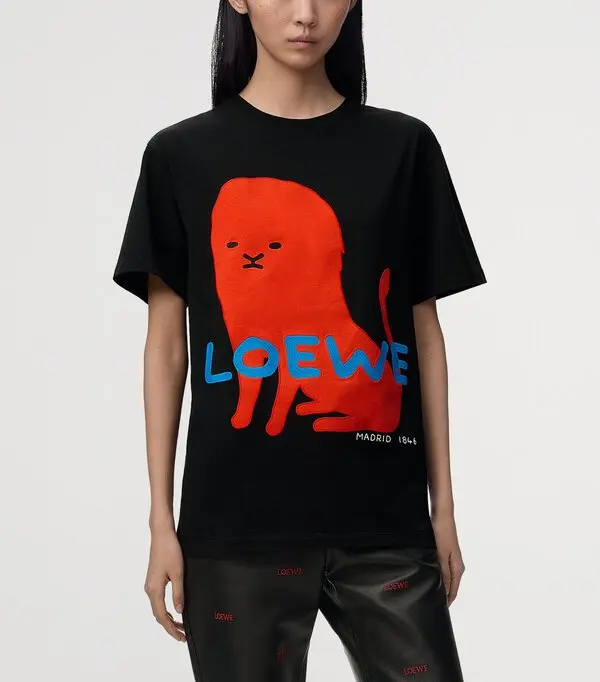 Loewe Cotton-blend Printed T-shirt