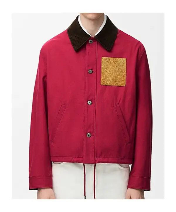 Loewe Workwear Patch Detail Jacket - Red