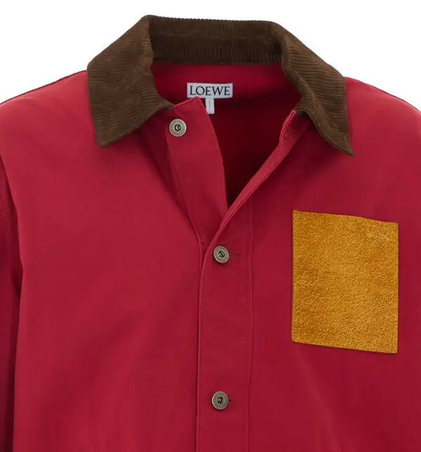 Loewe Workwear Patch Detail Jacket - Red