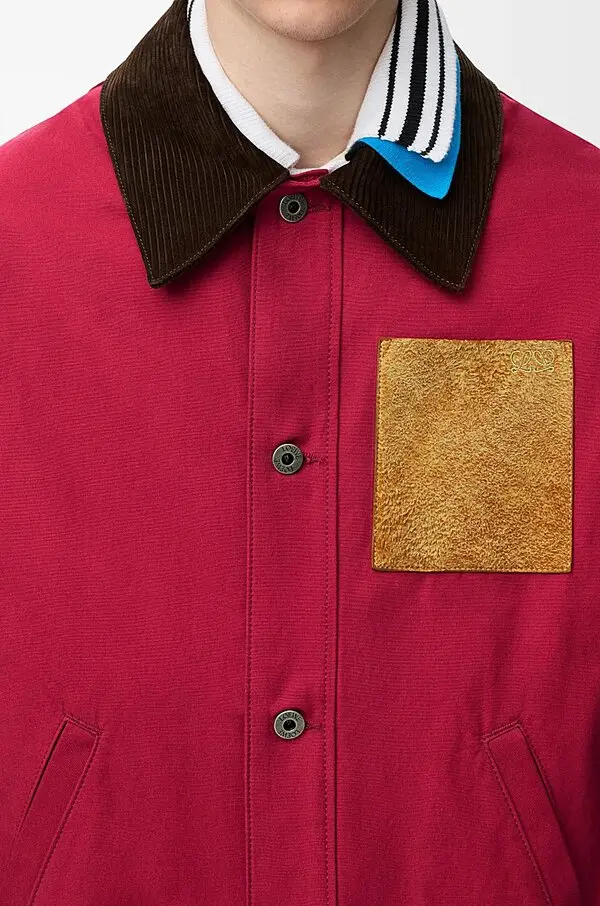 Loewe Workwear Patch Detail Jacket - Red