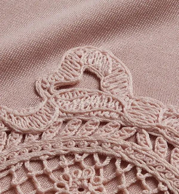 Dior Riviera Médallion Crocheted Short-sleeved Sweater