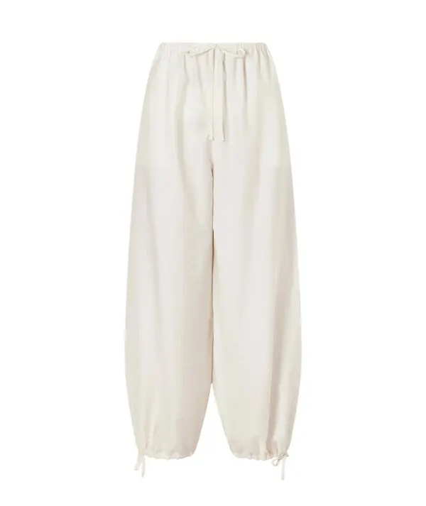 TOTEME Parachute Lyocell-blend Tapered Pants - Ecru