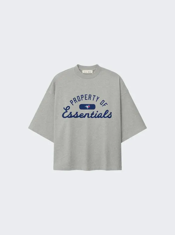 Fear Of God Blue Jays Merch Tee Concrete Heather - Grey