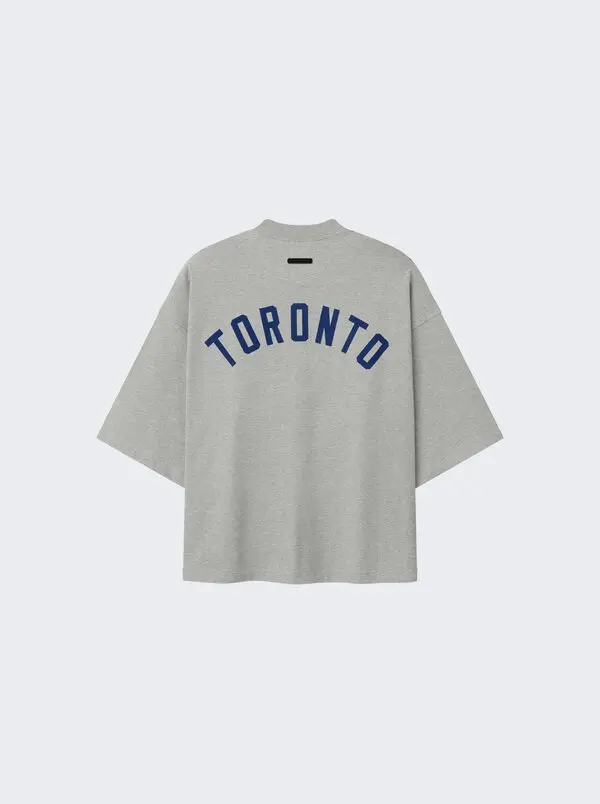 Fear Of God Blue Jays Merch Tee Concrete Heather