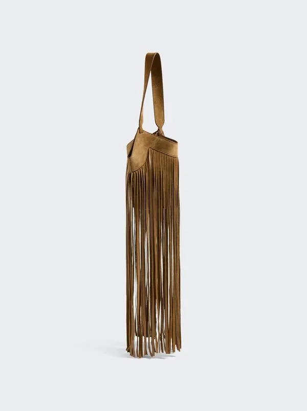 Khaite Lotus Nano Fringe Tote Mud