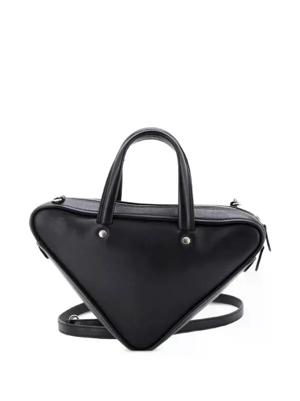Balenciaga Triangle Duffle Bag Leather Small Satchel - Black