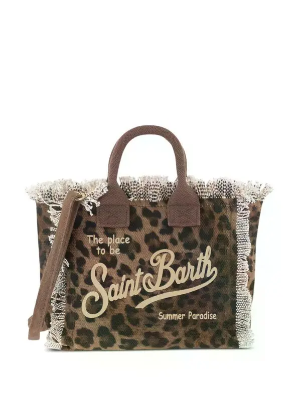 MC2 SAINT BARTH Leopard Print Tote Bag - Brown