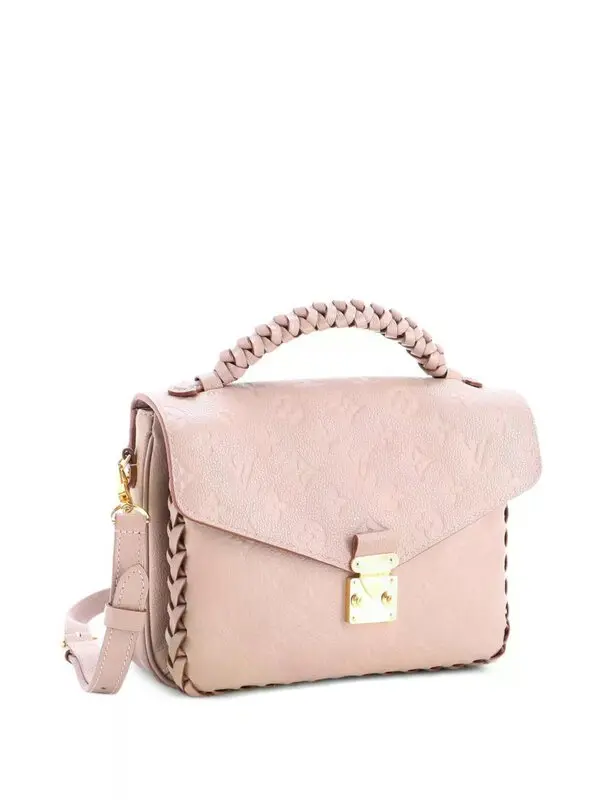 LOUIS VUITTON Monogram Empreinte Braided Handle Pochette Metis Crossbody Bag - Neutrals
