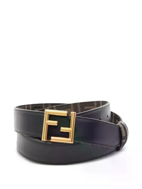 Fendi Ff Monogram Reversible Belt - Brown