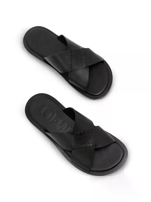 Loewe Criss-cross Leather Sandals