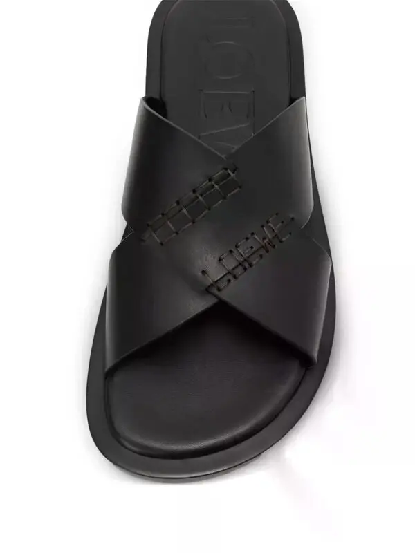 Loewe Criss-cross Leather Sandals