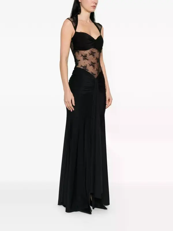 BABYLON Sleeveless Lace Detail Maxi Dress