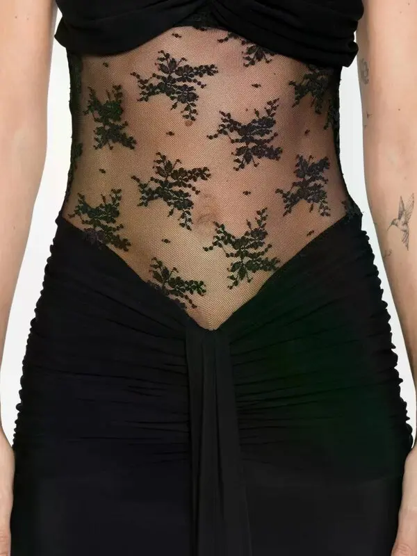 BABYLON Sleeveless Lace Detail Maxi Dress