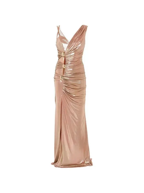 BABYLON Sleeveless Gathered Maxi Dress - Neutrals