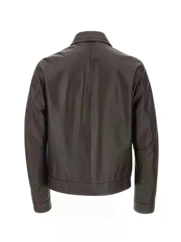 VOLFAGLI FIRENZE Tebe Pebbled Leather Jacket