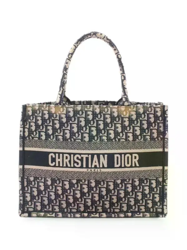 Dior Medium Oblique Book Tote Bag - Blue