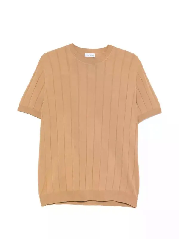 ÉPHÉMÈRE Short-sleeve Ribbed-knit T-shirt - Neutrals