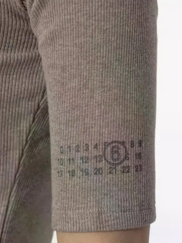 MAISON MARGIELA Ribbed Knit Asymmetric Neck Top