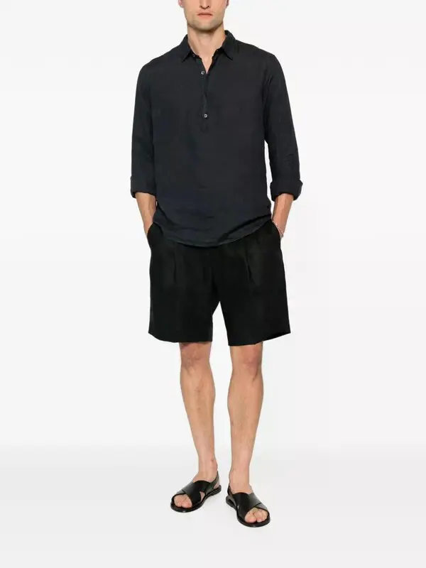 MICHAEL COAL Pleated Detail Tailored Shorts