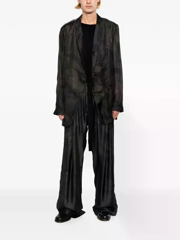 GIOVANNI CAVAGNA Dark Floral Print Drawstring Trousers