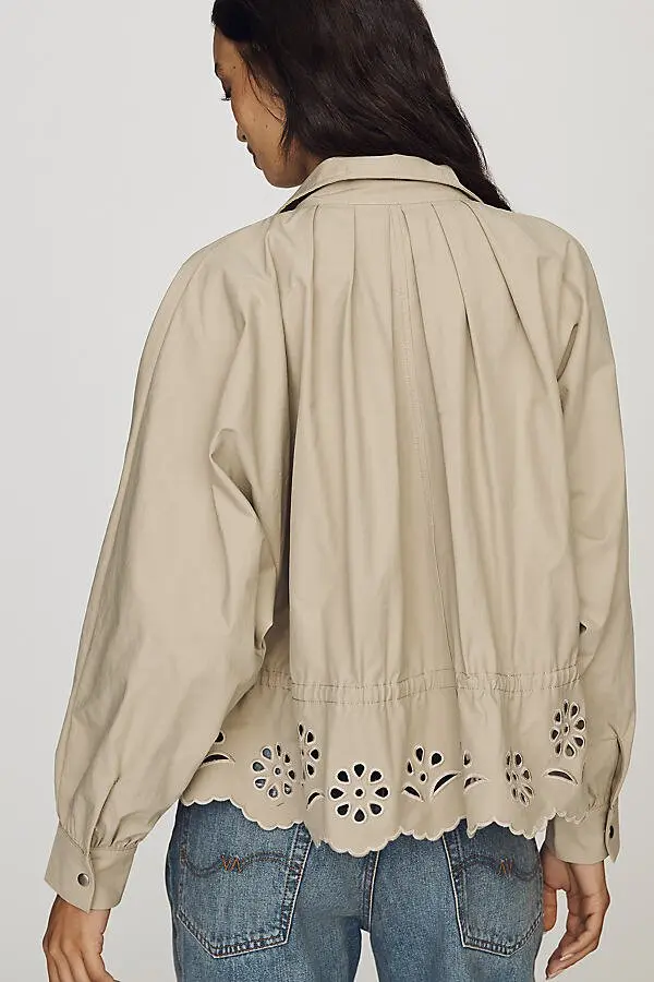 RAISONNEL Eyelet Detail Zip-up Jacket